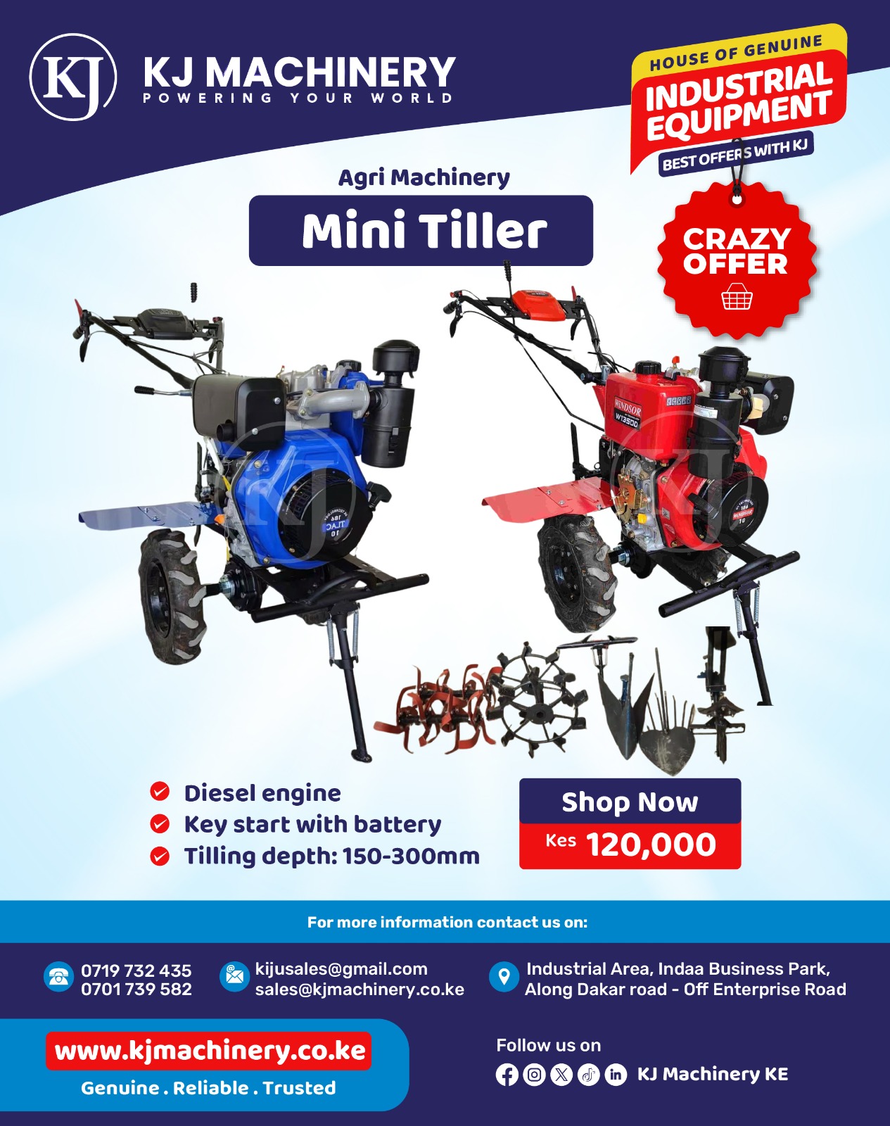 10 HP POWER TILLER - KJ MACHINERY KENYA TRADING